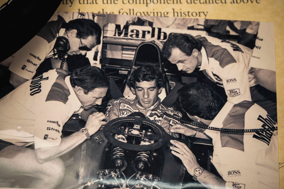 Ayrton Senna Steering Wheel by Halmo – Halmo Automobilia