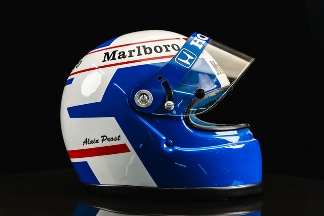 Alain Prost Mclaren master design helmet by Halmo – Halmo Automobilia