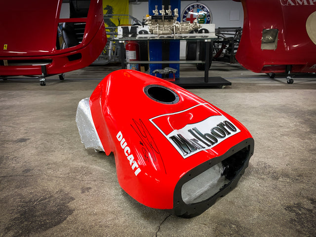 Loris Capirossi Ducati MotoGP GP5 Tank by Halmo - Halmo Automobilia